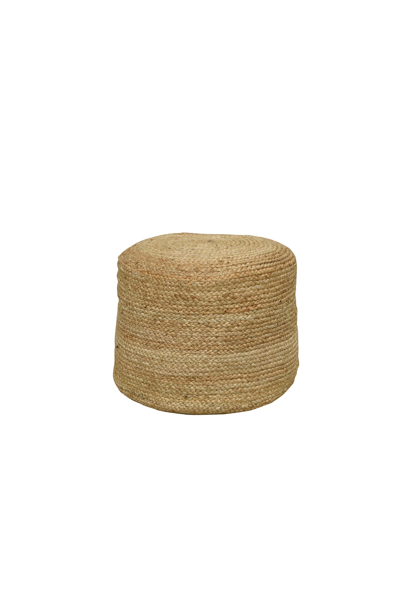 Round Braided Puff Large Jute - Natural - Maytime