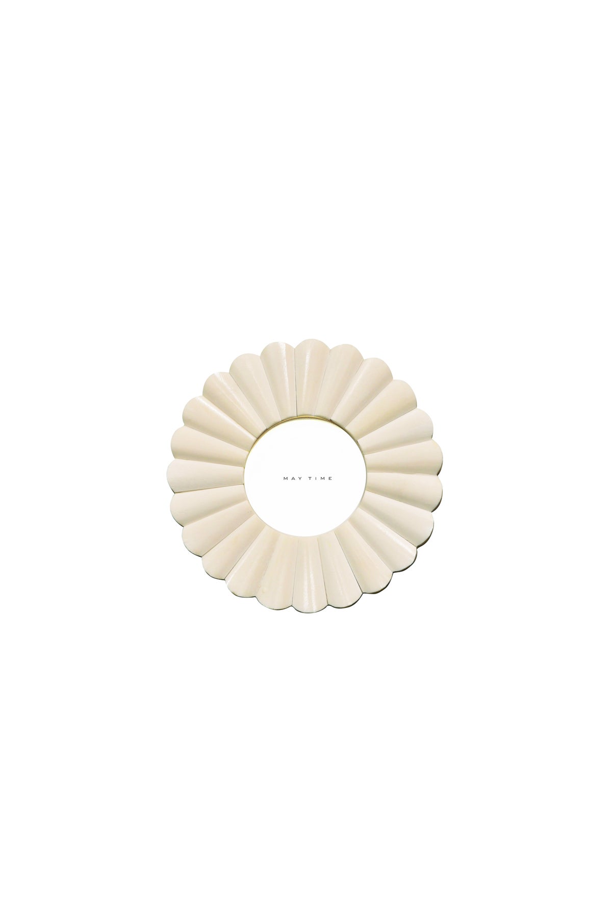 PHOTO FRAME Single Scalloped Round Frame - Cream - Maytime