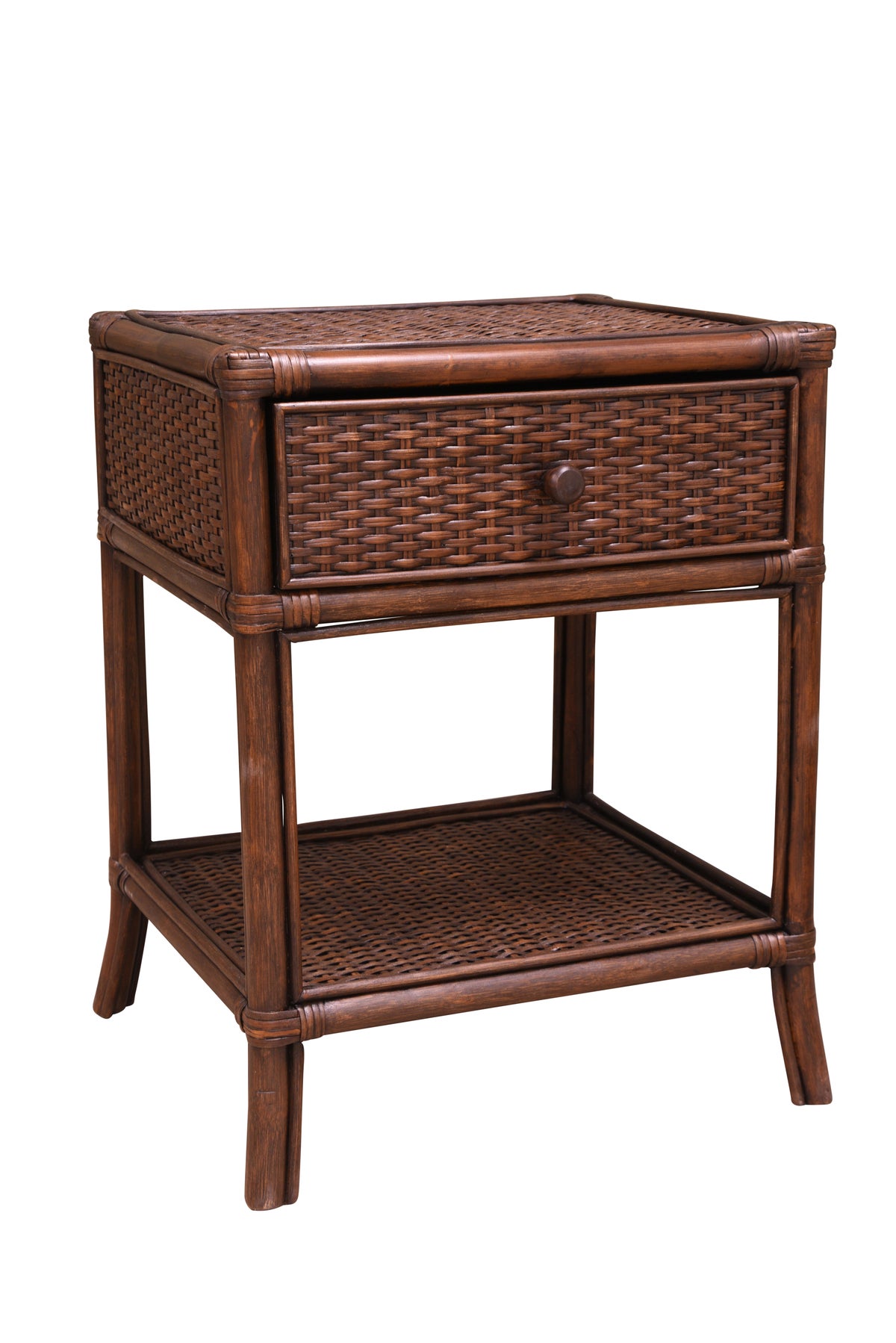 PLANTATION Amara Bedside Table w/1 Drawer - Chocolate - Maytime