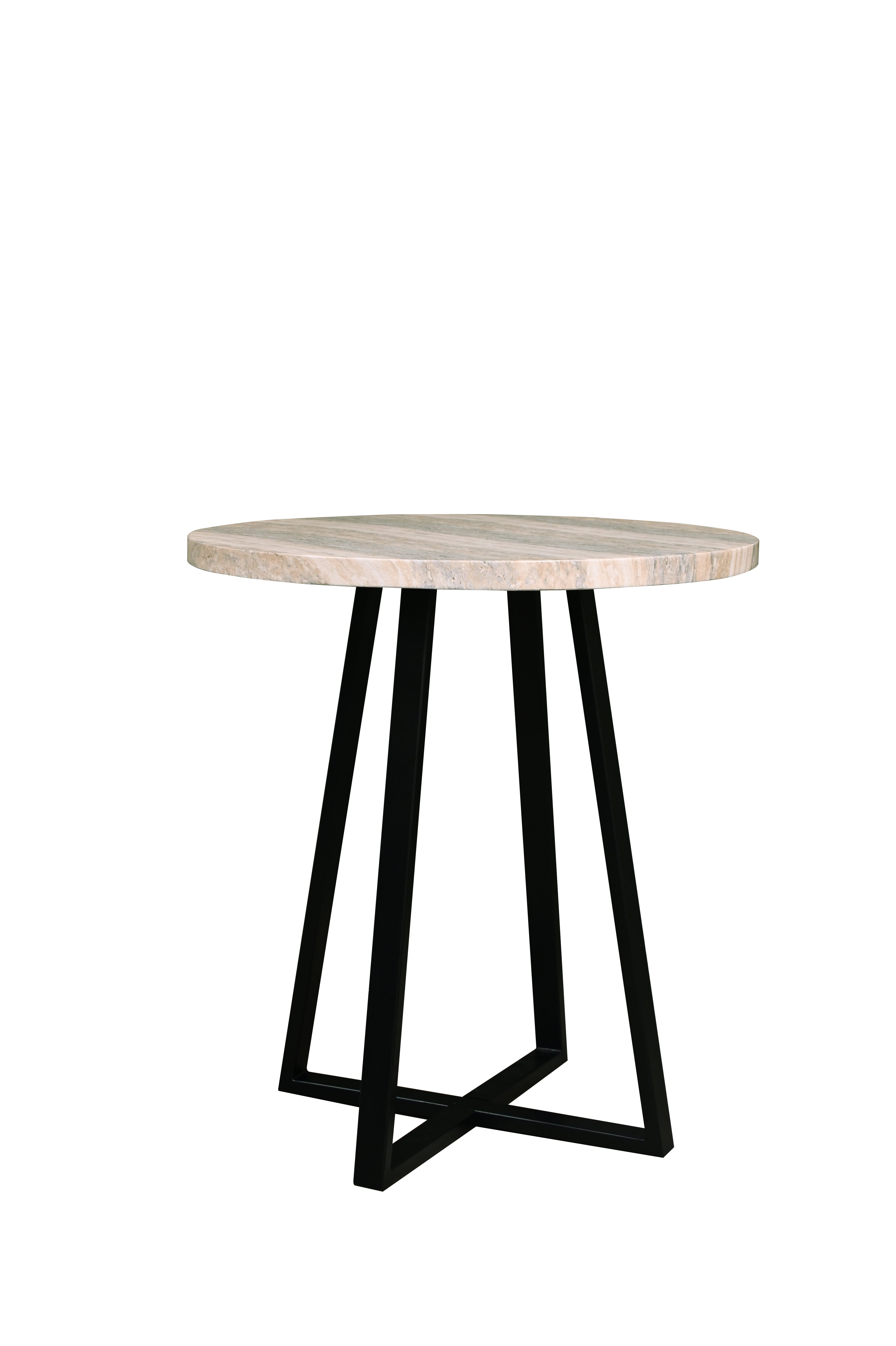 VISTA Bistro Table - Travertine Finish - Maytime